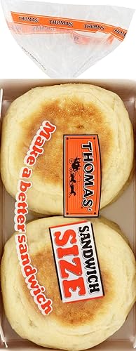 Thomas' King Size English Muffins, Large Sandwich Size, 4 count, 12 oz ...