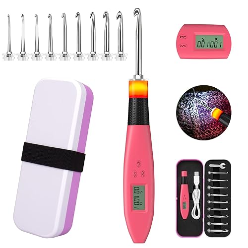 NORBASE Digital Crochet Counter with Flashlight - Knitting & Crochet ...