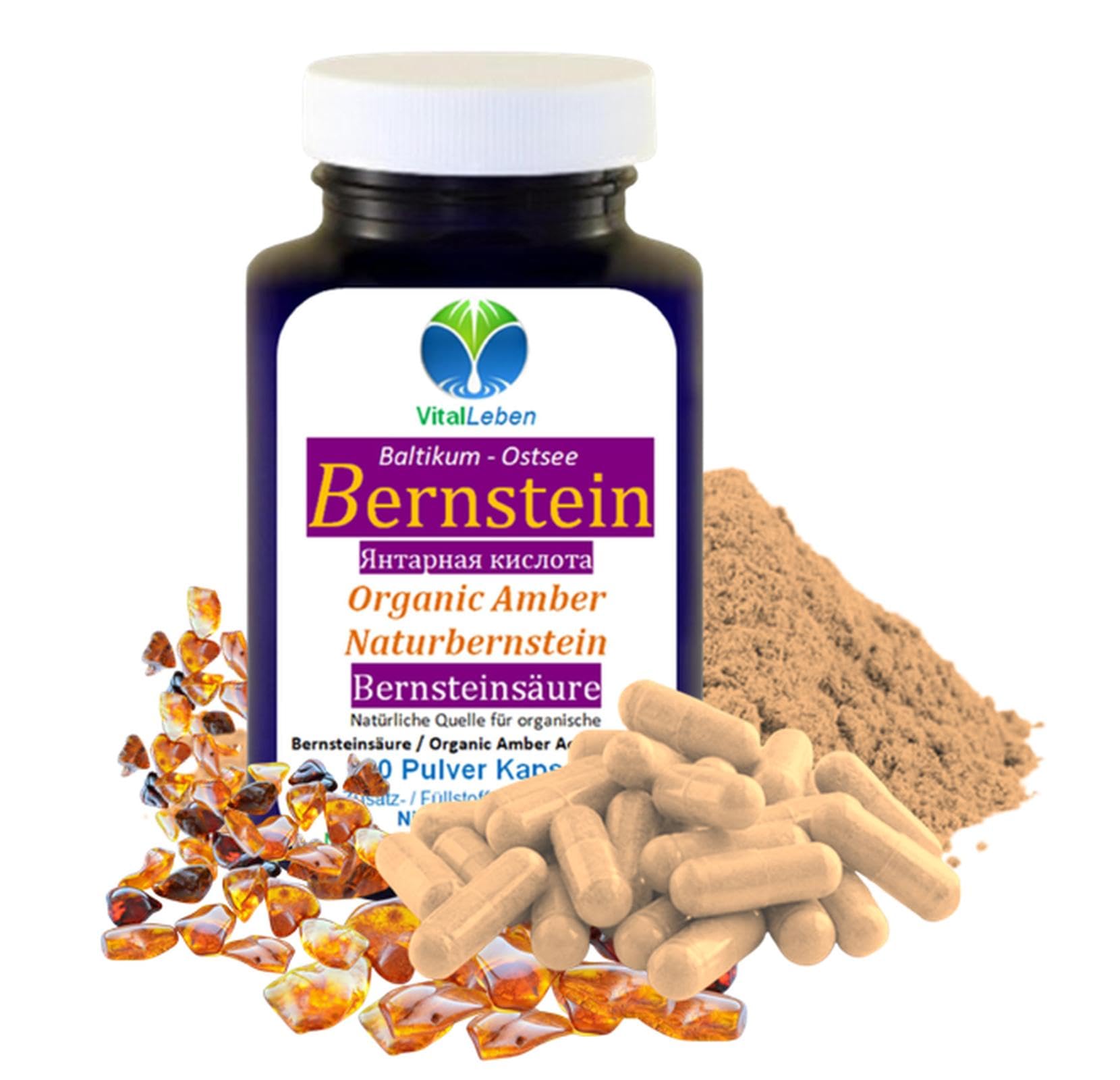 Mua Bernstein Natural Amber Powder 120 Capsules [Succinic Acid Anterna ...