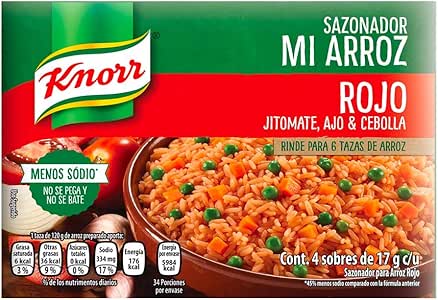 Knorr Sazonador Mi Arroz Blanco 68 gr: Amazon.com.mx