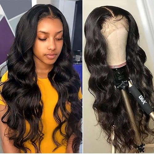 BEEOS 18 Inch 13x6 Transparent Swiss Lace Front Wig, Pre Hairline 150% ...