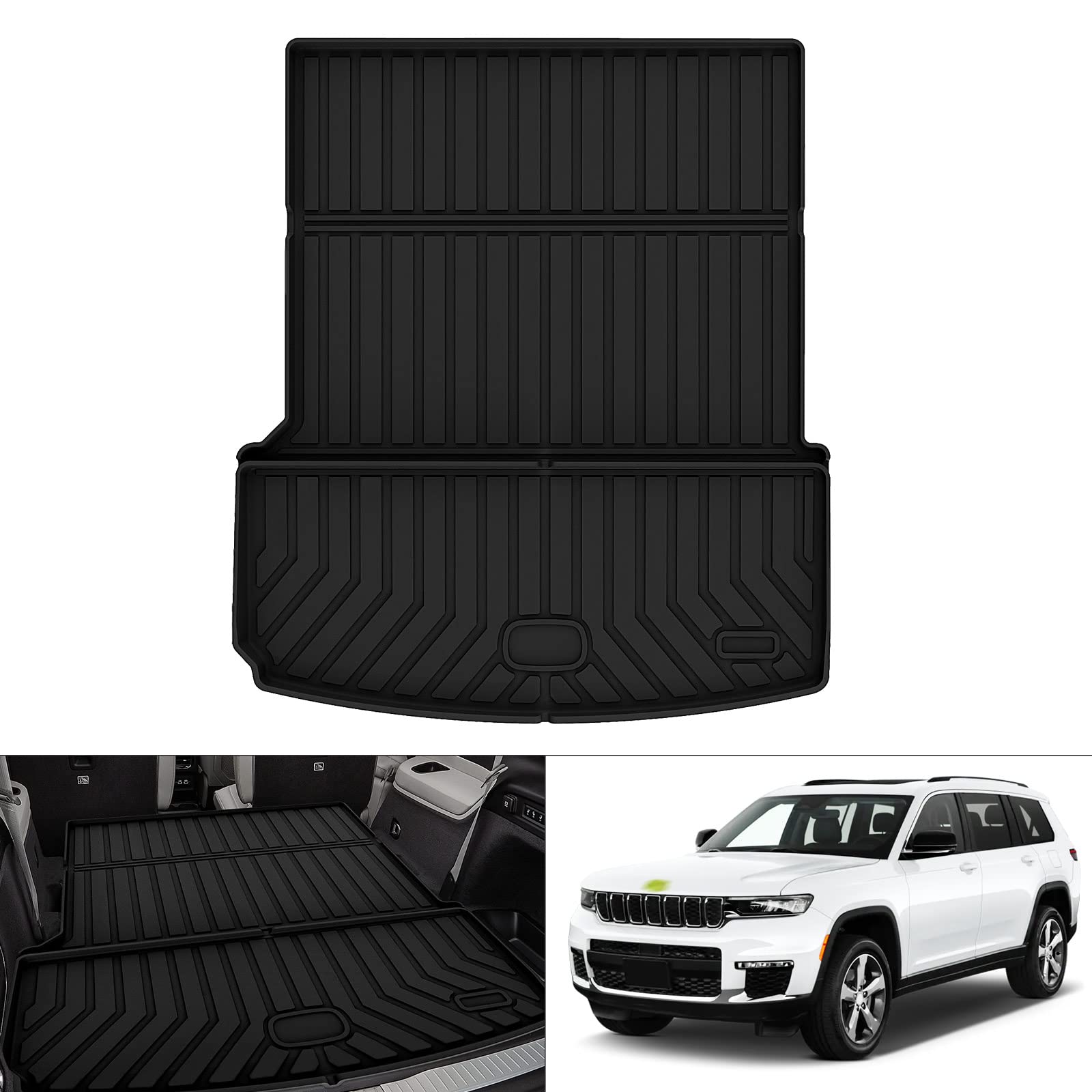 T TGBROS Cargo Mat Custom Fit for 2021-2023 2024 Jeep Grand Cherokee L ...