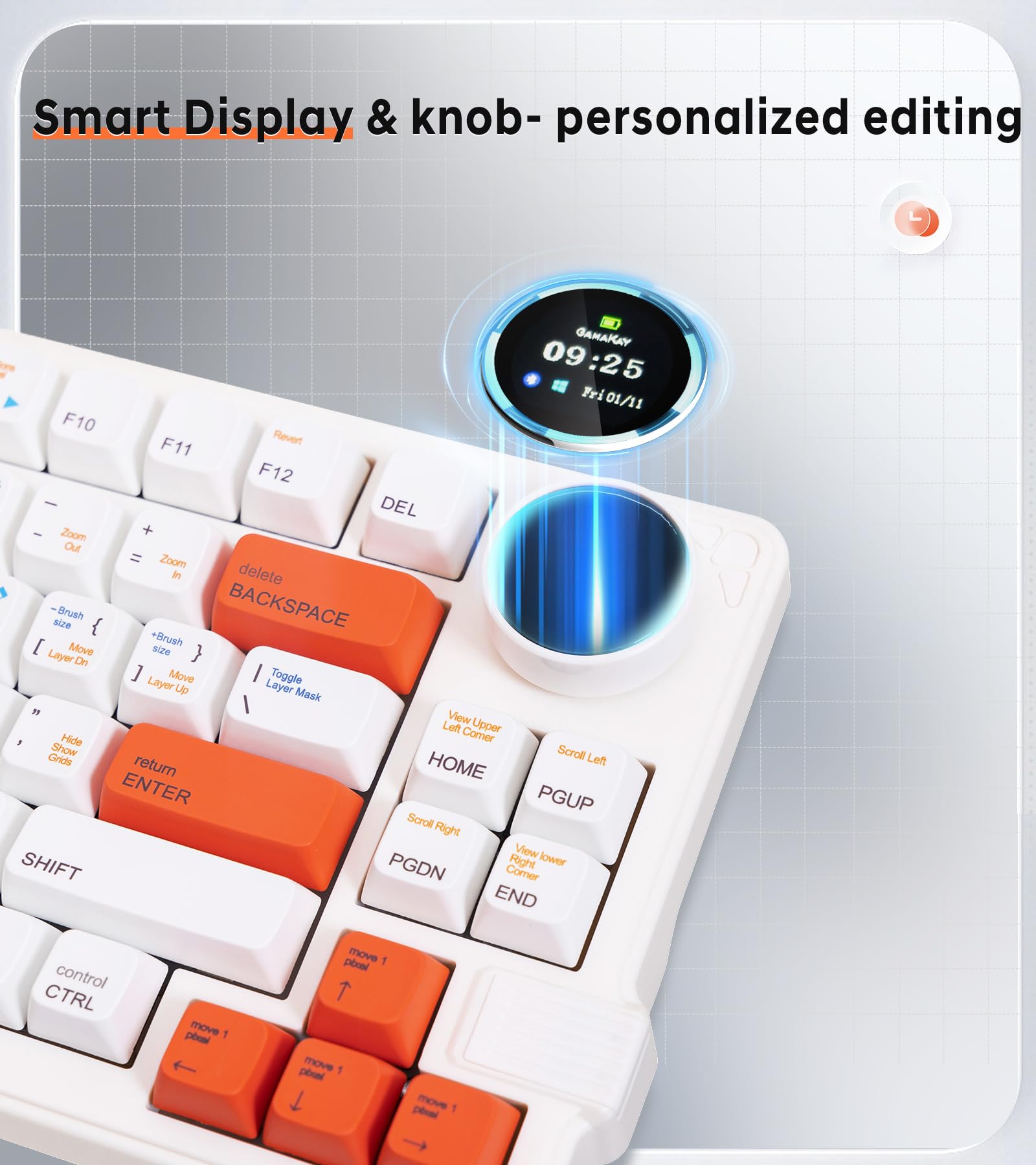 Mua GK GAMAKAY LK75 75% Gasket Mechanical Keyboard with 2 in 1 TFT ...