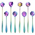 Amazon.com: SelfTek 8Pcs Rainbow Flower Spoon Set, 2 Different Size ...