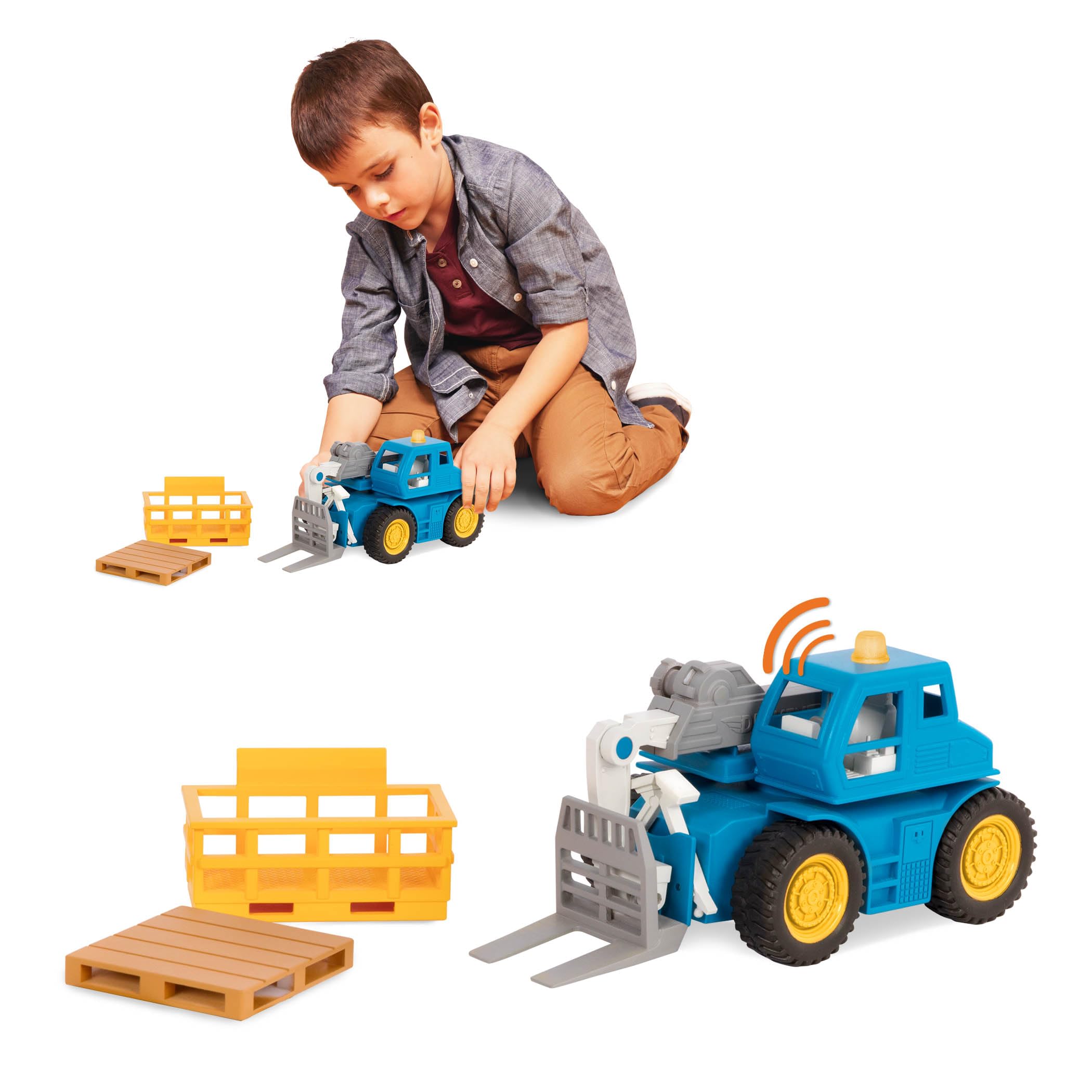 Mua Driven by Battat – Micro 1/124 Scale – Telehandler Forklift Toy – Construction Truck Toy ...