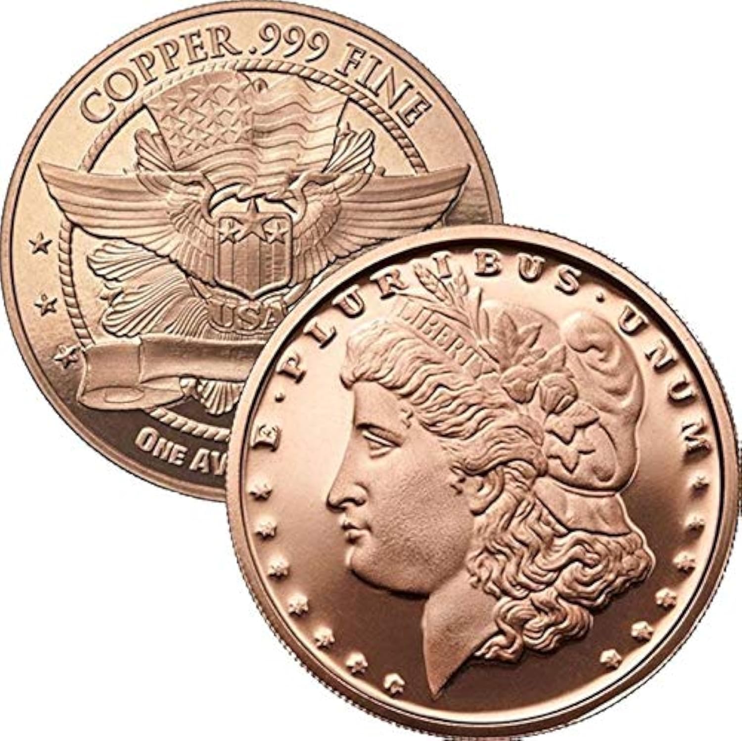 1 oz .999 Pure Copper Round/Challenge Coin (Morgan Dollar Design) for ...