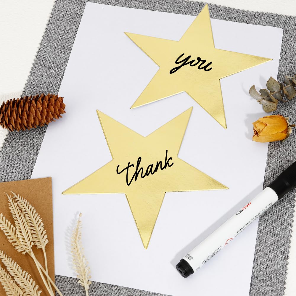 Mua Star Cutouts, 24PCS Gold Star Cutouts, Double Printed Paper Stars ...