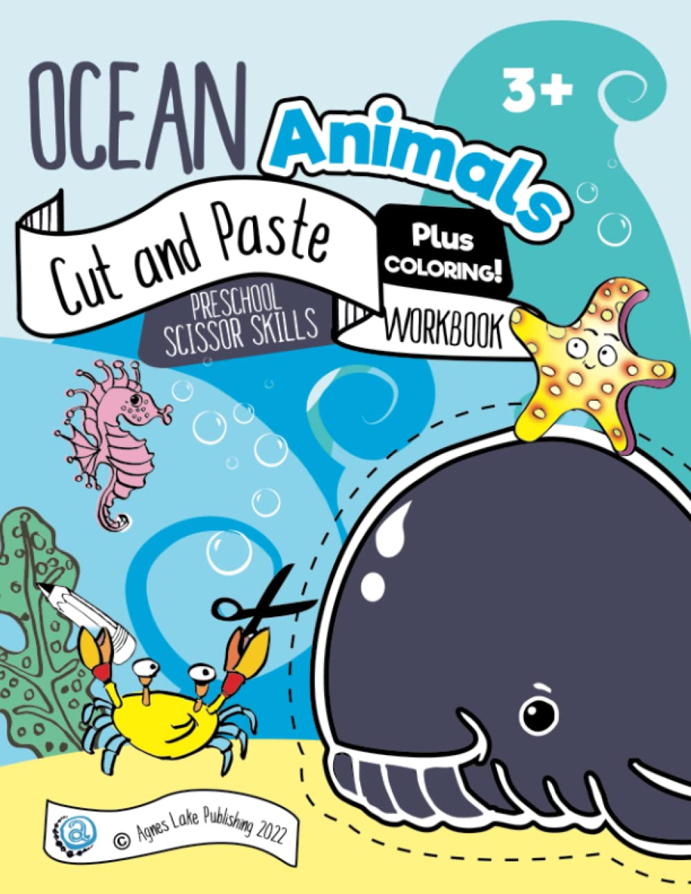 Mua Ocean Animals Cut and Paste Workbook: Scissor Skills/ Kids 3 ...