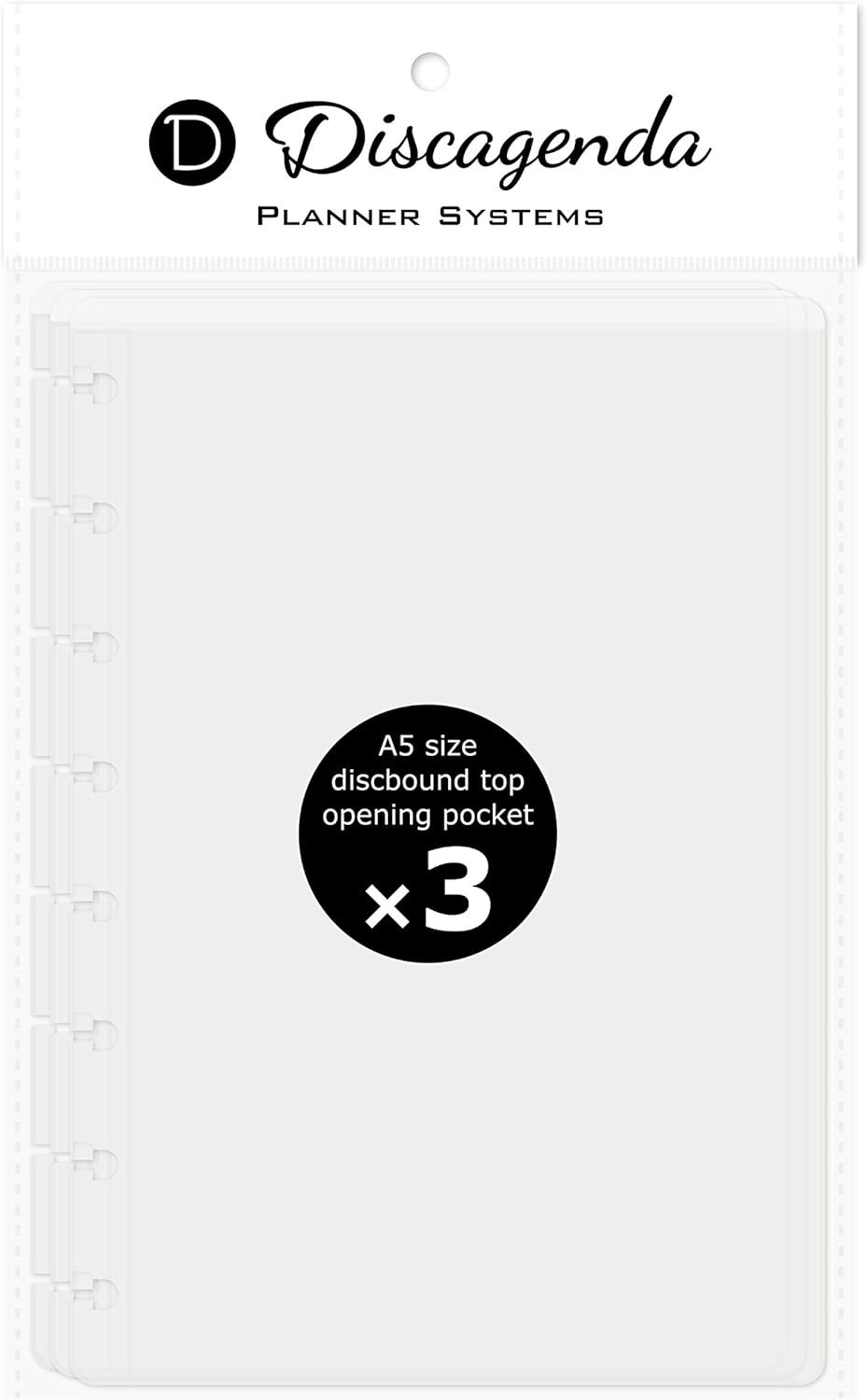 Discagenda Clear Top-Opening Pocket [2nd Edition] A5 (5.8×8.3in), 3 ...