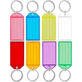 Amazon.com : Uniclife 20 Pieces Key Tags 2 Inch Plastic Key Chain Tags ...