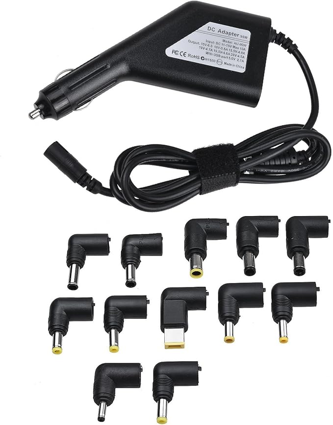 90W Universal Laptop Car Charger 15V 16V 18.5V 19V: Amazon.co.uk ...