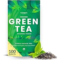 Amazon.com : Organic Green Tea — 100 Tea Bags| Organic Tea From Single ...