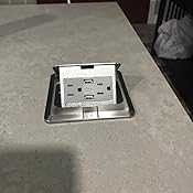 Lew Electric PUFP-SQ-SS-USB Floor Pop Up Power Box w/15A Duplex ...