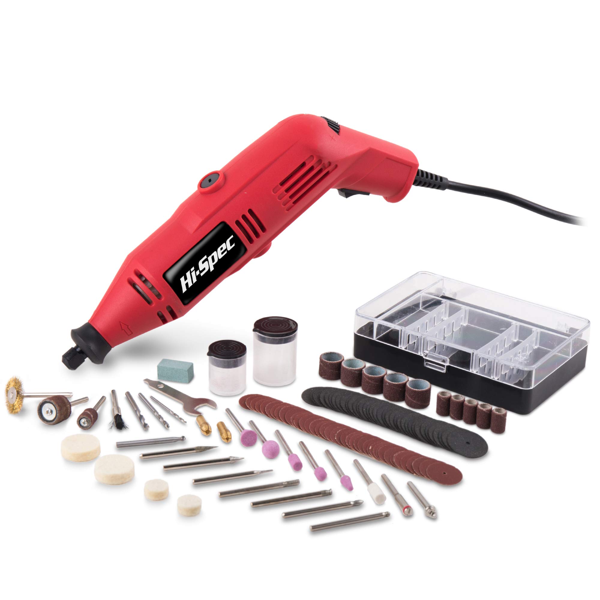 Hi-Spec Power Rotary Tool Kit Set 130W with 121 Piece Dremel Compatible ...