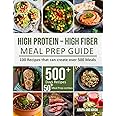 Amazon.com: HIGH-PROTEIN HIGH-FIBER MEAL PREP GUIDE: 100 Recipes that ...