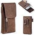 Amazon.com: Hengwin Phone Holster Case with Belt Clip Genuine Leather Belt Pouch Cell Phone ...