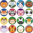 Amazon.com: 600 PCS Land Animal Roll of Stickers for Kids 16 Designs ...