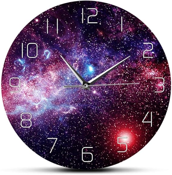 Biubiubiubiu Espacio cósmico Reloj de Pared de acrílico Impreso Galaxia ...