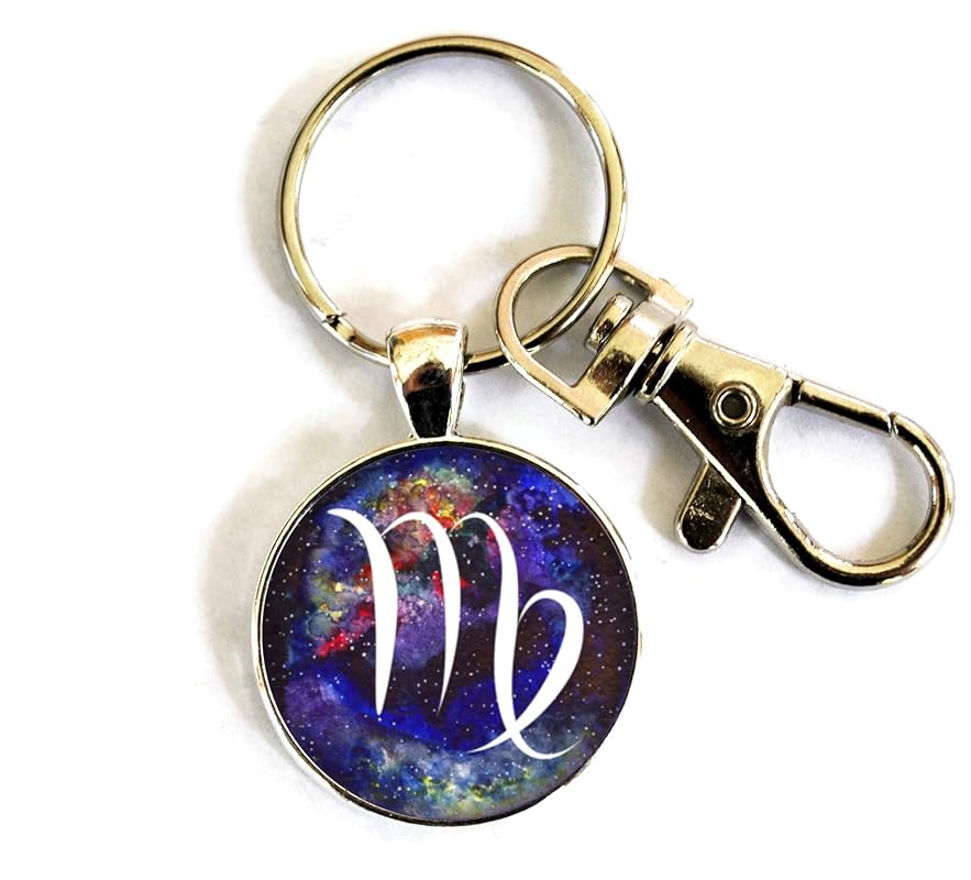 Amazon.com: Virgo Handmade Zodiac Astrology Key Chain with Clasp ...
