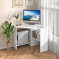 Amazon.com: IFANNY Corner Computer Desk, 90 Degrees Triangle Desk w ...