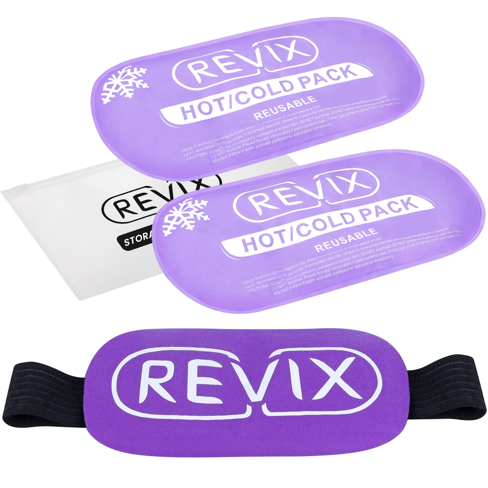 Mua REVIX Gel Ice Pack for Pain Relief, 2 Pack Cold Packs for Injuries ...