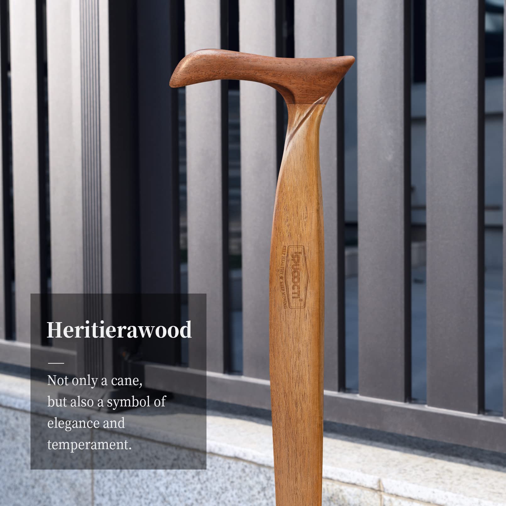 Mua ispuoocti Wooden Walking Cane for Men and Women -Natural Solid Wood ...