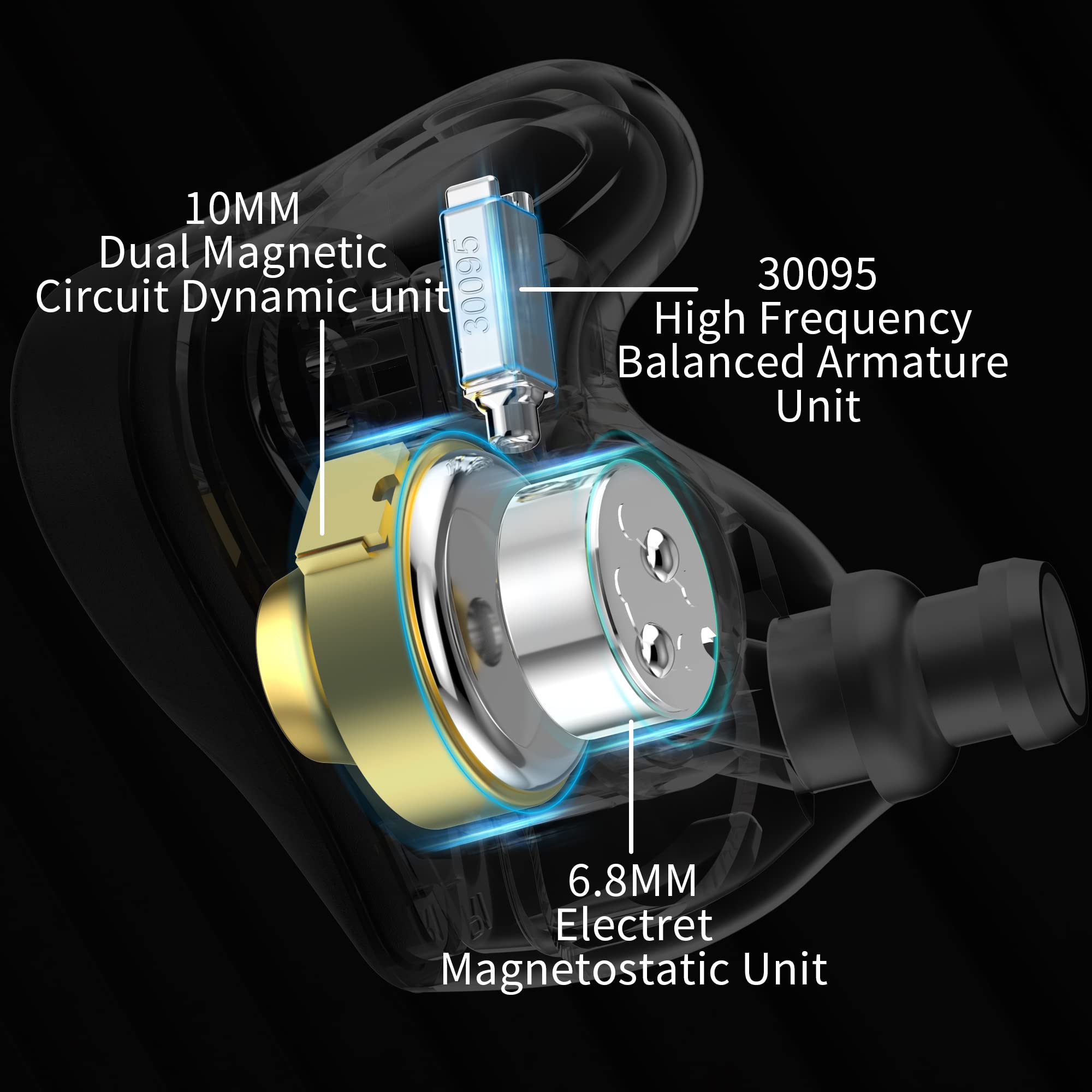 Mua Kinboofi KZ ZEX Pro in Ear Monitor, Electrostatic Driver&Dynamic ...