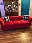 Amazon.com: Divano Roma Classic Sofas, Large, Red : Home & Kitchen