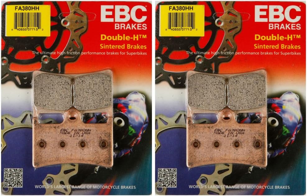 Amazon.com: EBC Double-H Sintered Metal Brake Pads FA380HH (2 Packs ...
