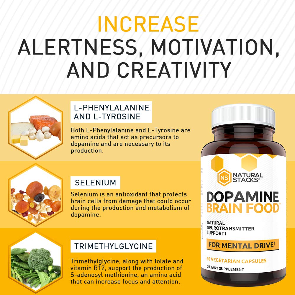 Natural Stacks Dopamine Supplement 60 Ct Boost Your Mental Drive Natural Stacks Dopamine Supplement 60 Ct Boost Your Mental Drive