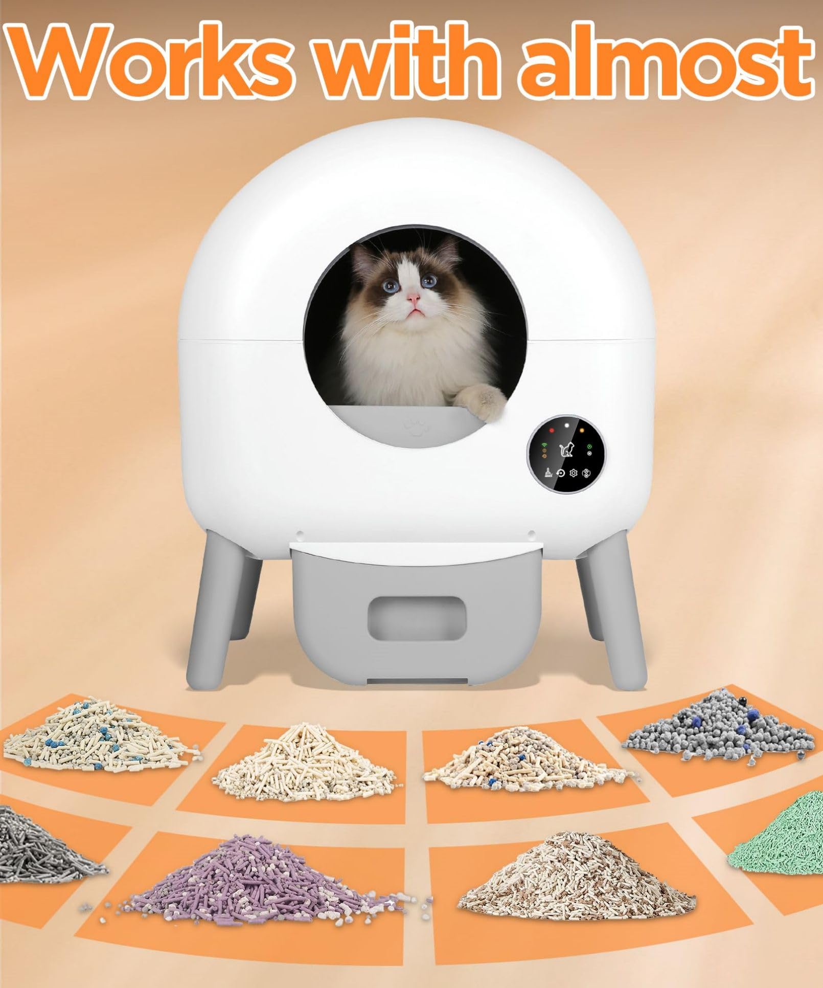 Mua Self Cleaning Litter Box, 100L Large Automatic Cat Litter Box for ...