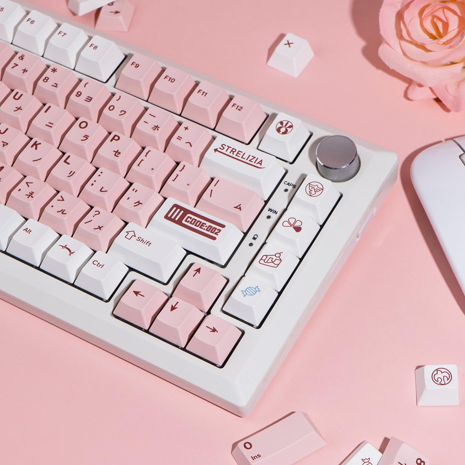 Mua GEKUCAP PBT Japanese Keycaps 116 Keys Dye Sublimation Pink Cute ...