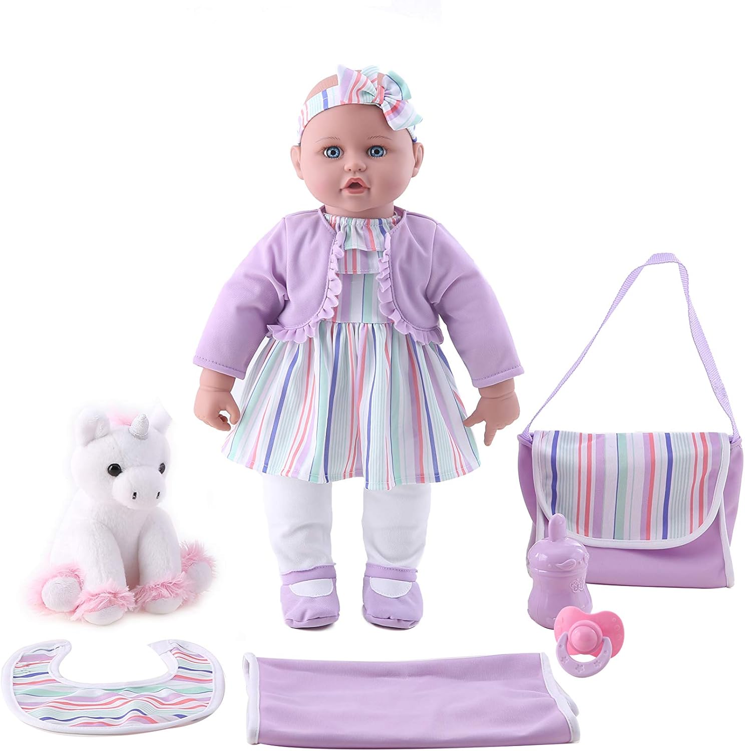 KOOKAMUNGA KIDS 18 Inch Baby Doll & Matching Care Accessories Gift Set ...