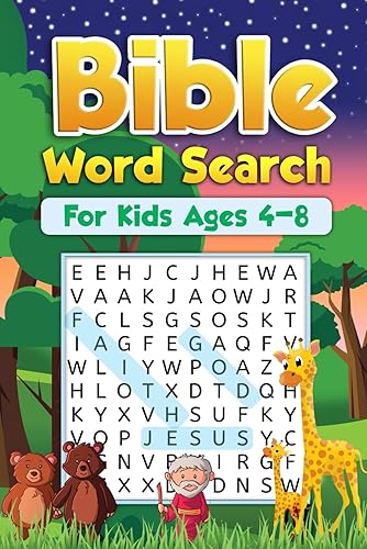 Bible Word Search For Kids Ages 4-8: 40 Word Search Puzzles With 10 ...