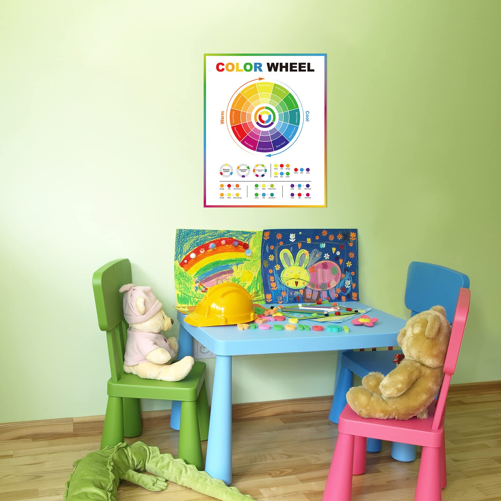 Mua Geyee Color Wheel Poster Circle Chart for Artist Color Wheels 16 x ...