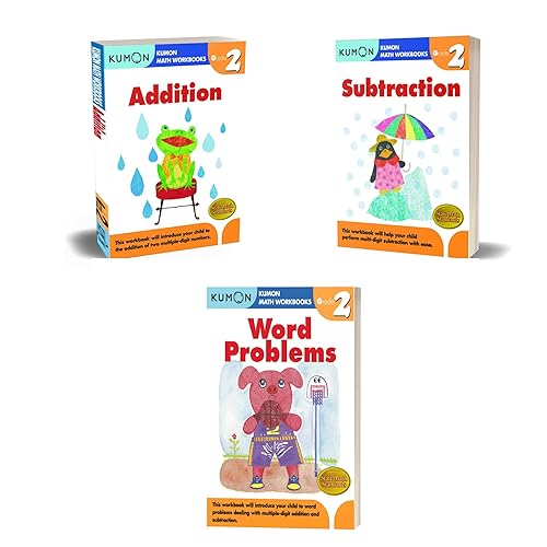 Kumon Grade 2 Workbook Set (3 workbooks) Addition, Subtraction, Word ...