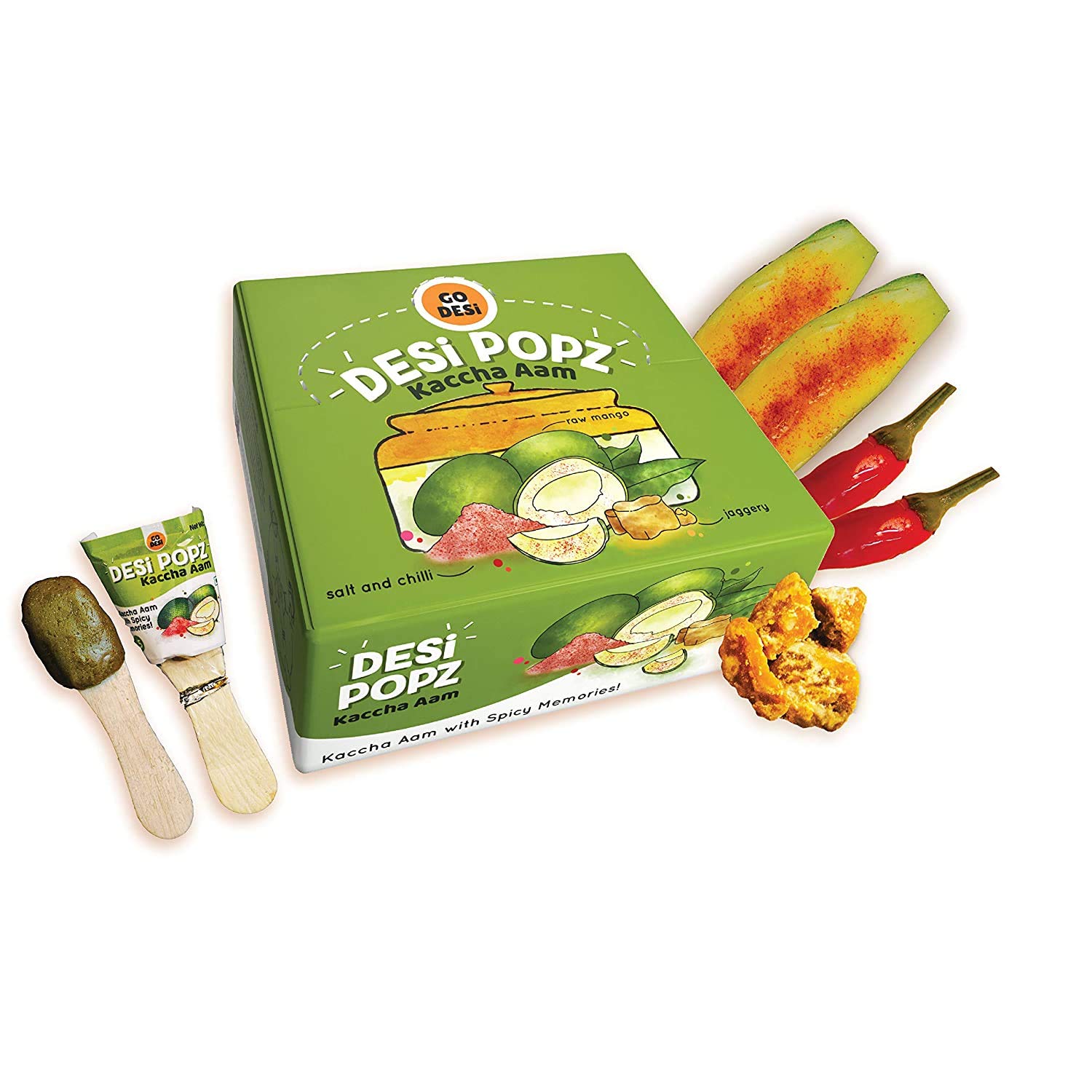 GO DESi Popz Kaccha Aam| Aam Candy | Fruit Snacks | Sour Candies ...