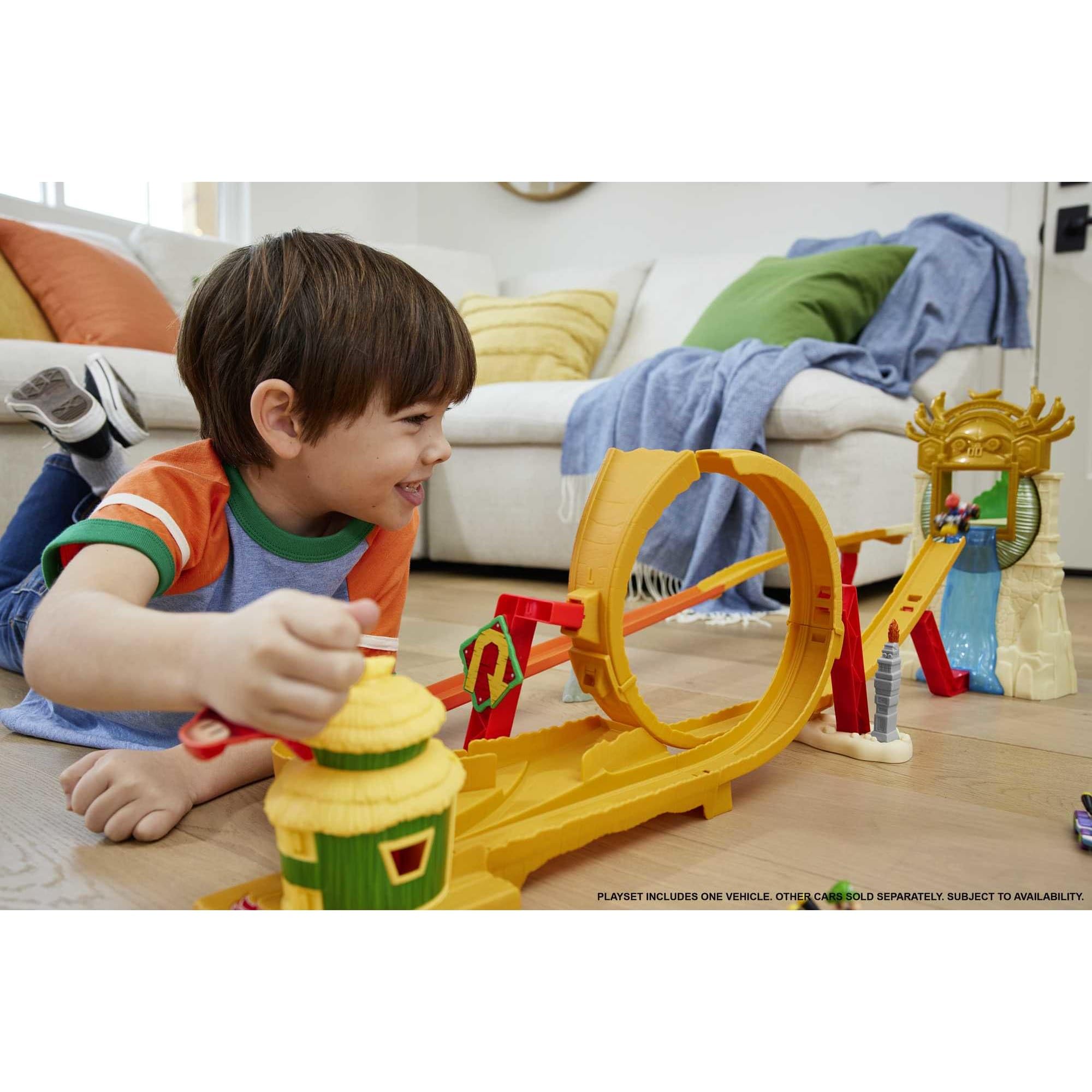 Mua Hot Wheels Mario Kart Track Set & Toy Car, Super Mario Bros Jungle ...