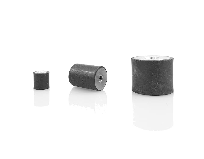 10 x Gummipuffer Typ C Ø10mm 10mm hoch M4 WTB® Gummimetallpuffer mit ...