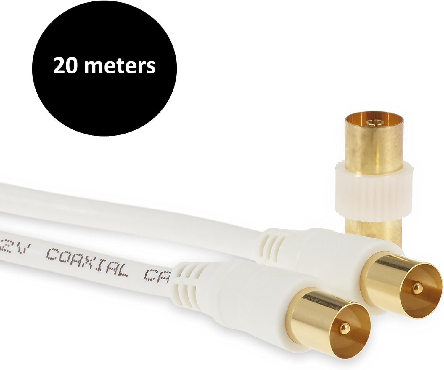 SSL Satellites 20 Meter 3C-2V White Cable TV Aerial: Amazon.co.uk ...