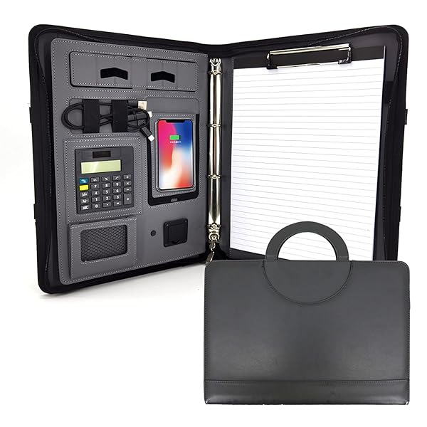 Aizami Padfolio Folder, Wireless Charging Multi-Function Portfolio ...