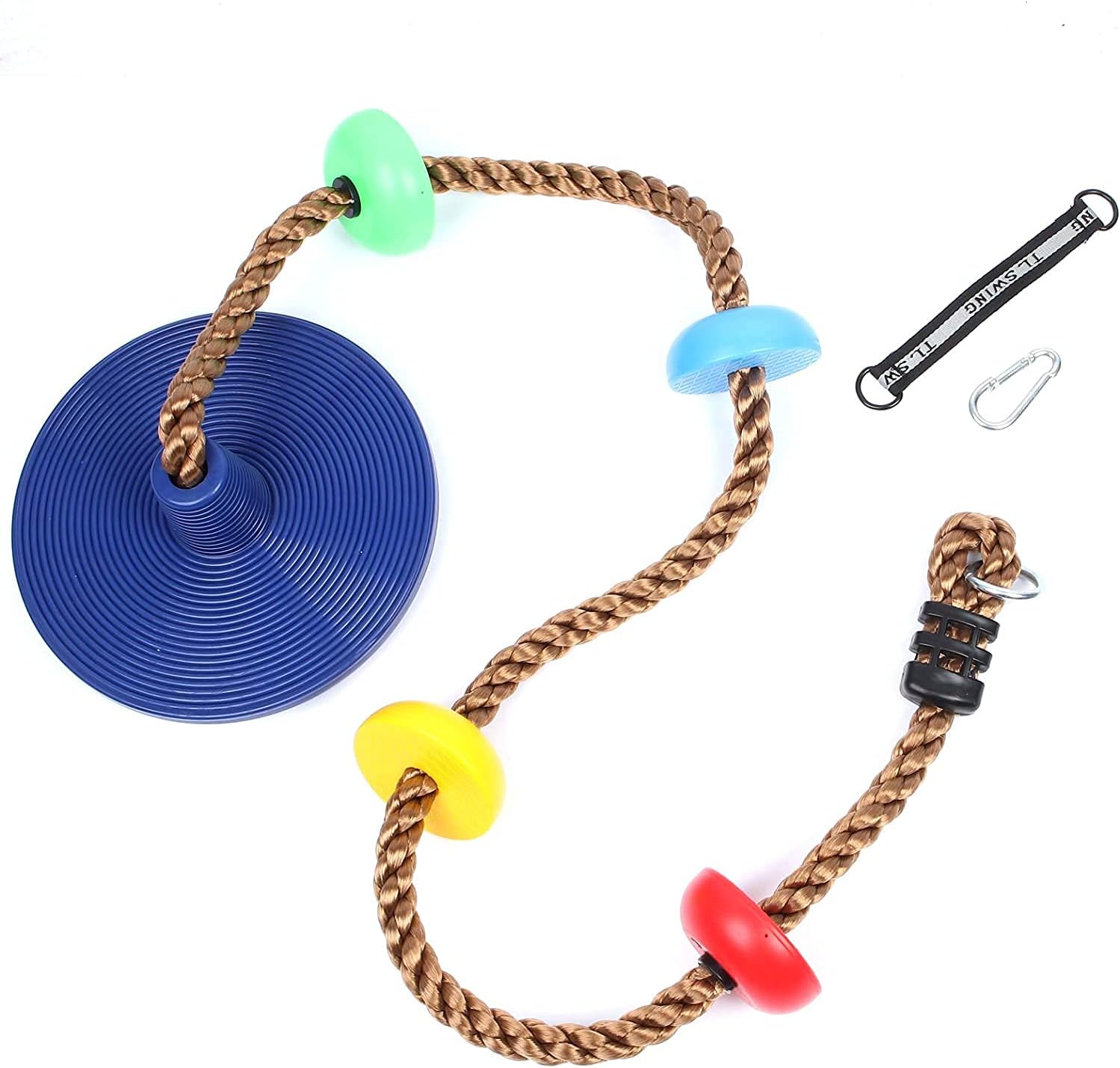 Climbing Rope Swing for Kids, Tree Backyard Playground Swing Set with ...