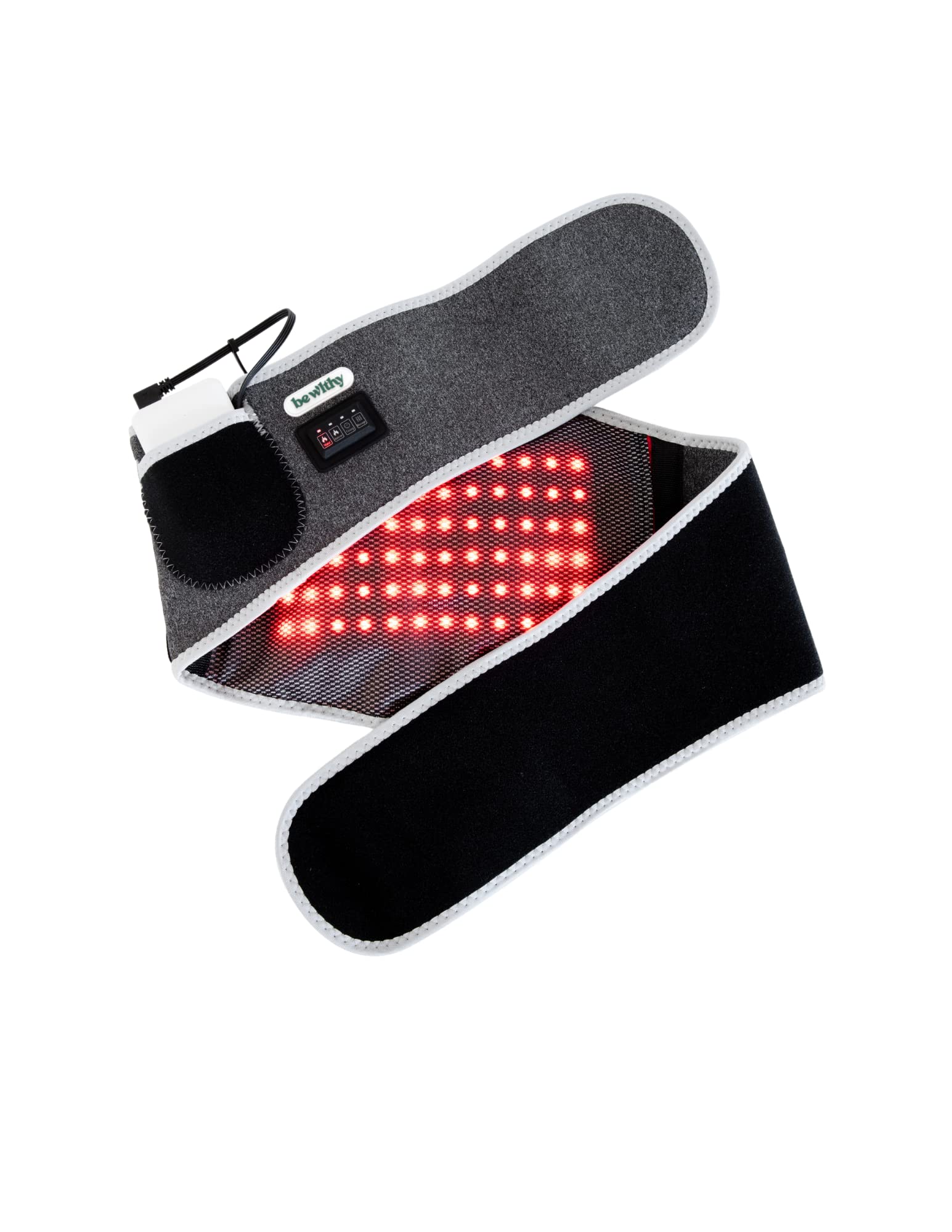 BE WLTHY Cordless Heating Pad with Massager, Infrared Red Light Therapy ...
