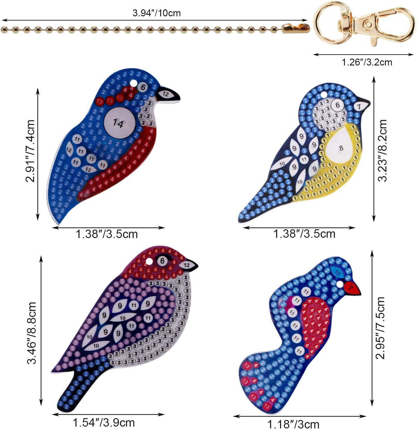 Kit per creazione gioielli MWOOT 5D DIY Pittura Diamante Portachiavi ...