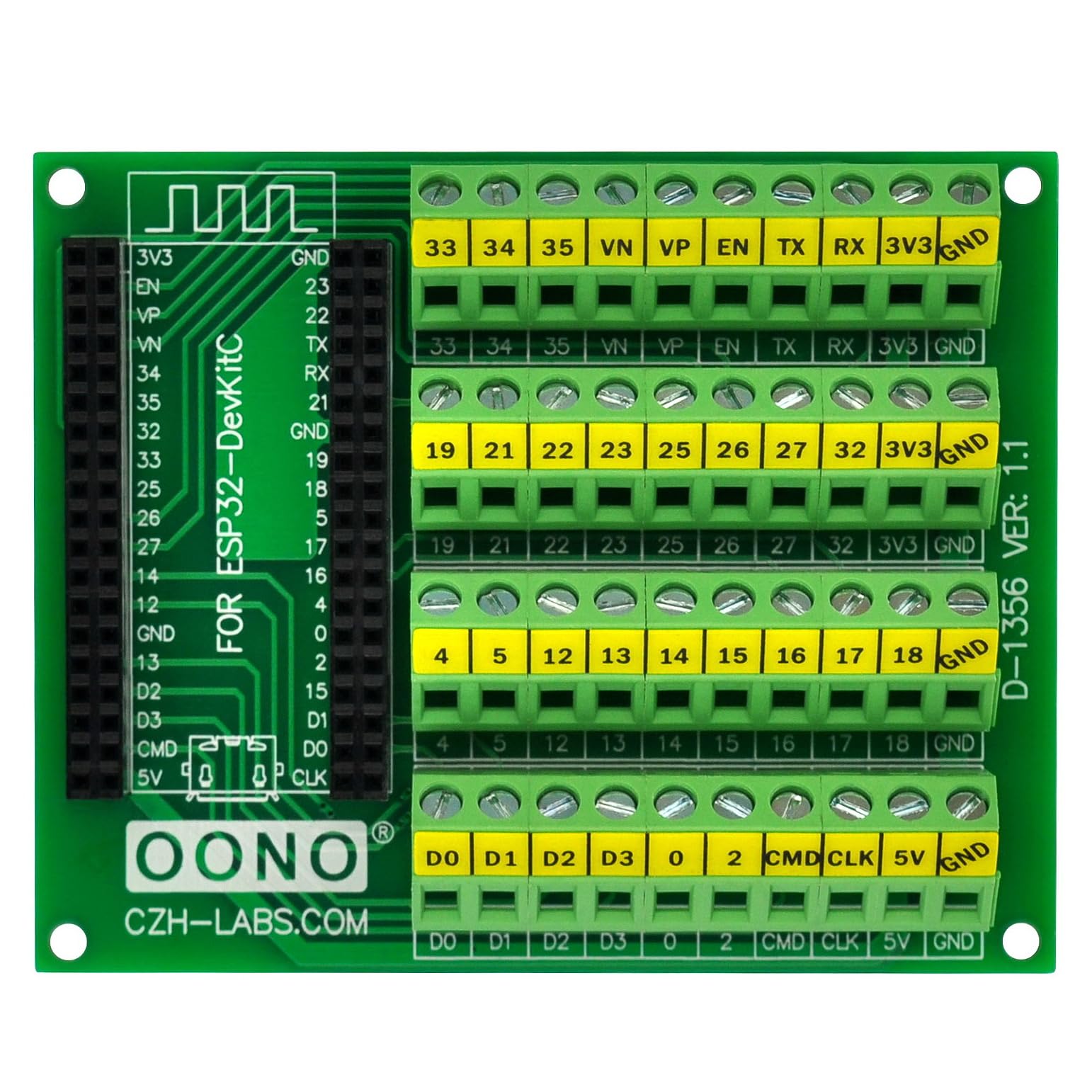 Mua Screw Terminal Block Breakout Module Board for ESP32-DevKitC trên Amazon Mỹ chính hãng 2024 ...