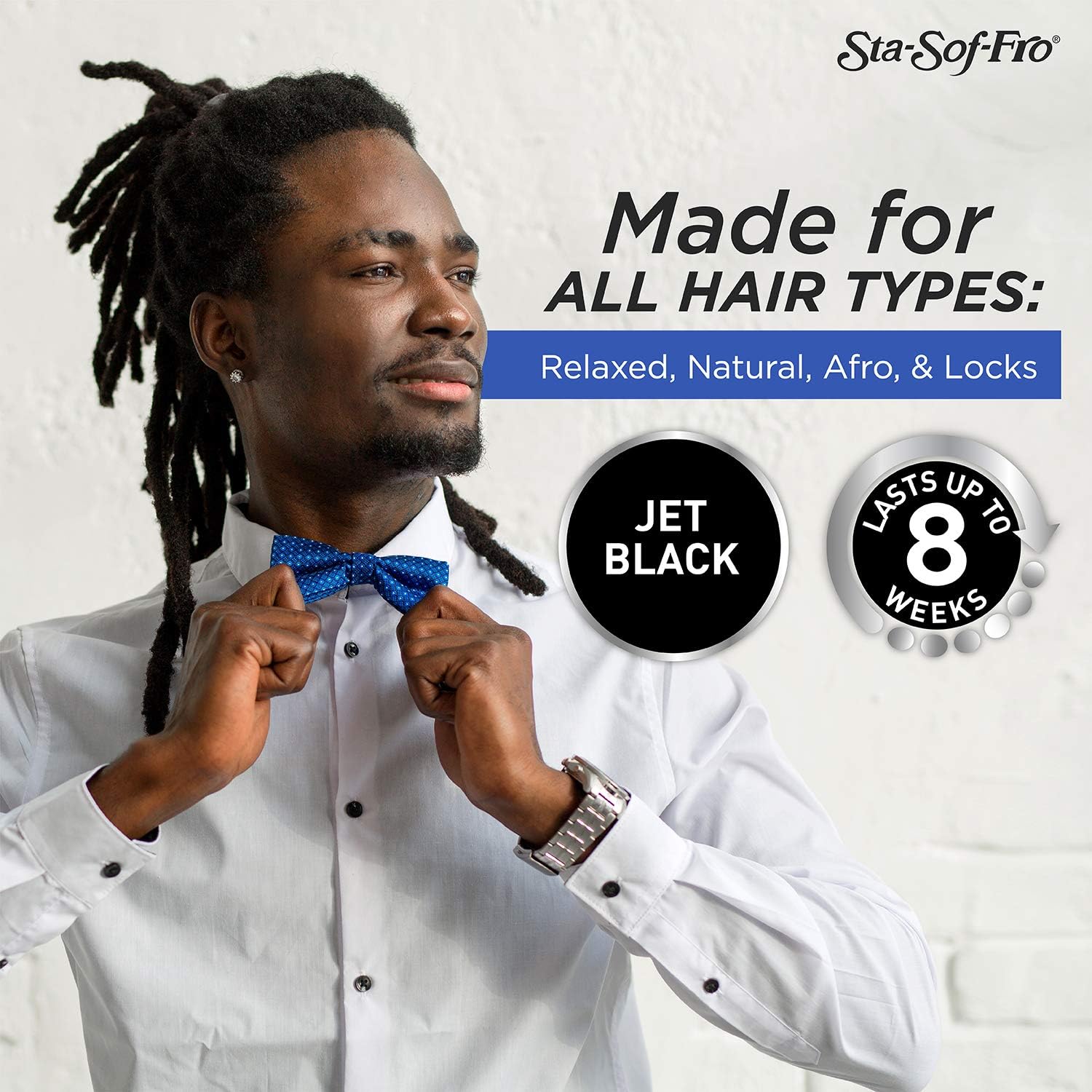 Sta Sof Fro Permanent Black Hair Dye for Men – Cream Formula, Jet Black ...
