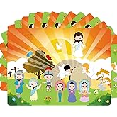 Amazon.com: WATINC 50 Sheet Make a Resurrection Scene Stickers, Easter ...