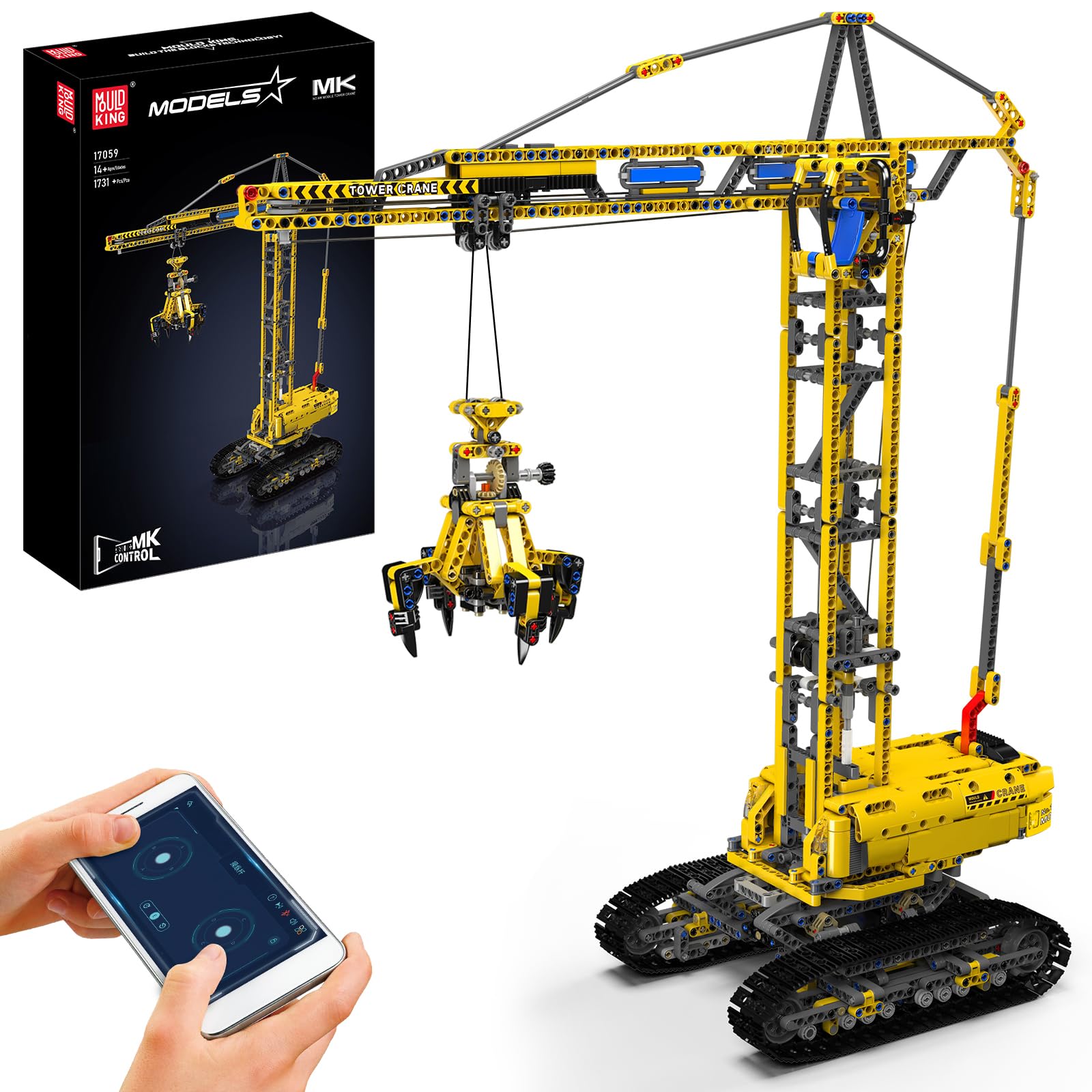 Mould King MOC Crawler Crane Advanced Building Kit for Adults, MOC ...