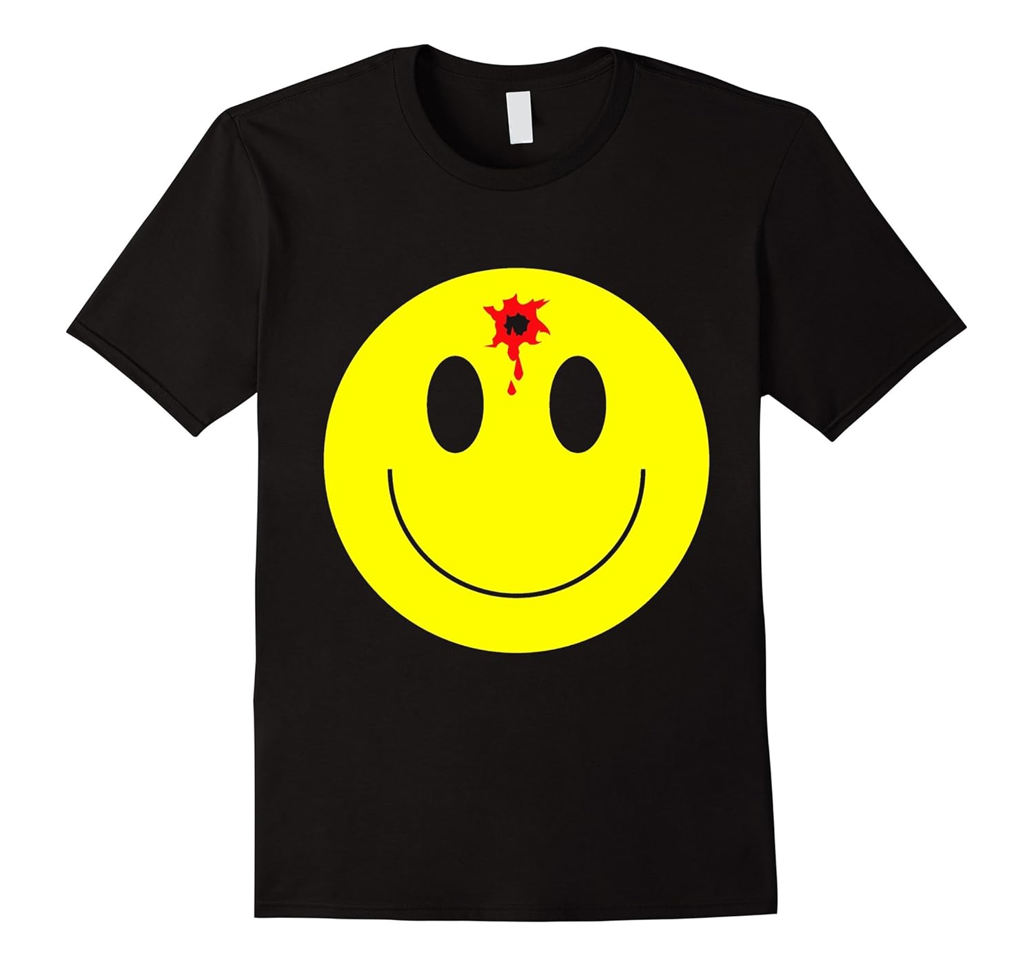 Bullet hole smile face shot – funny t shirt-Art – Artvinatee