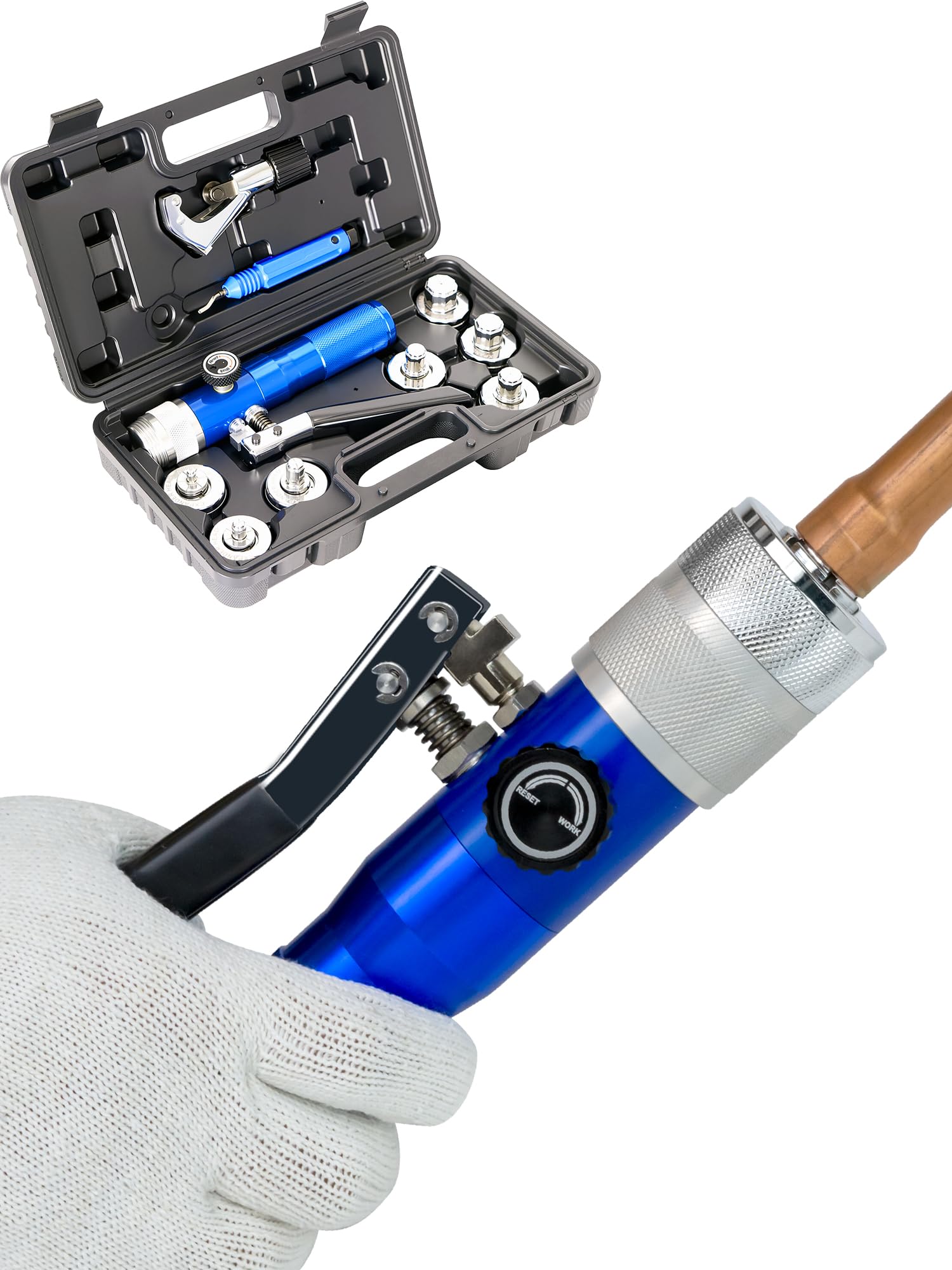 AMZCNC Hydraulic Tube Expander Compact Swaging Tool Kit with Tube ...